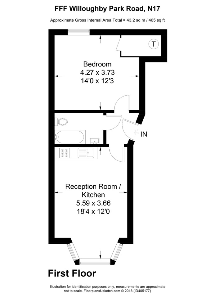 London - 1 Bed Flat, Willoughby Park Road, N17 - To Rent Now for £1,400 ...