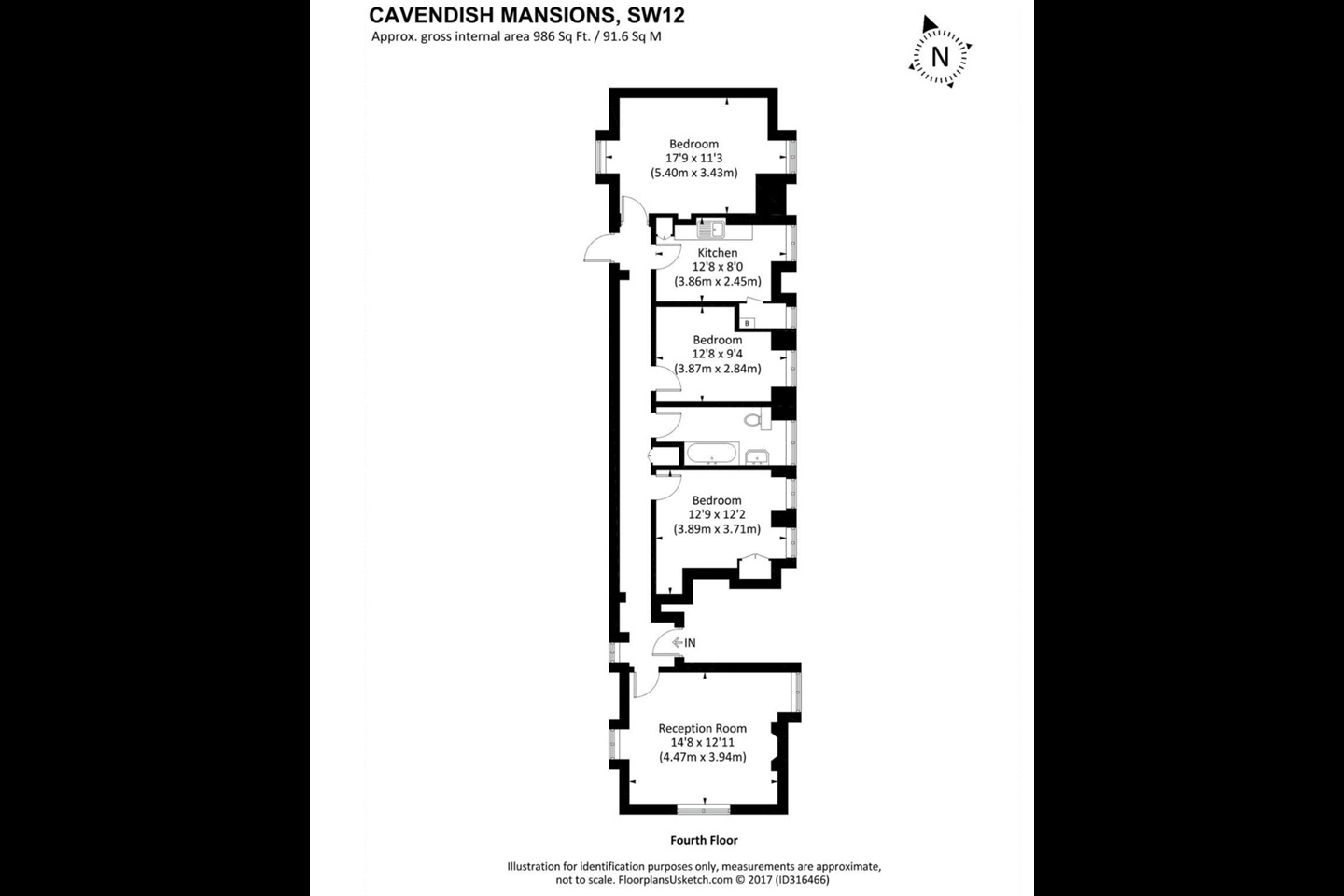 London - 3 Bed Flat, Hazelbourne Road, SW12 - To Rent Now for £3,300.00 p/m