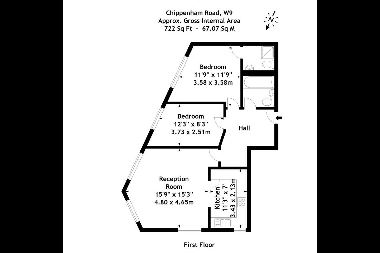 London - 2 Bed Flat, Chippenham Road, W9 - To Rent Now for £2,250.00 p/m