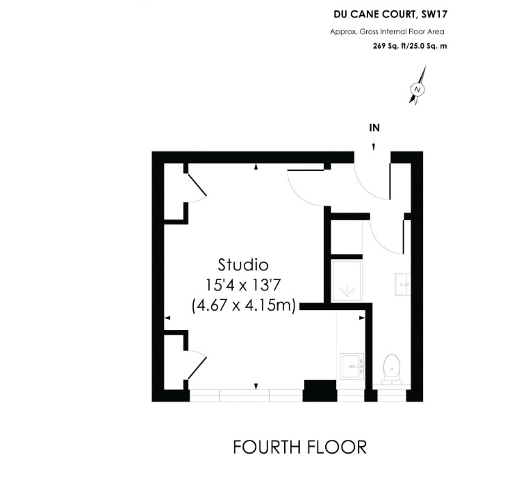London - Studio Flat, Du Cane Court, SW17 - To Rent Now for £1,350.00 p/m