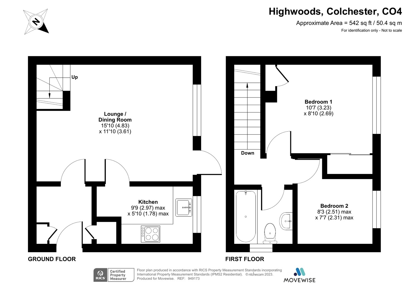 Highwoods, Colchester - 2 Bed Semi-Detached House, Berkley Close, CO4 ...