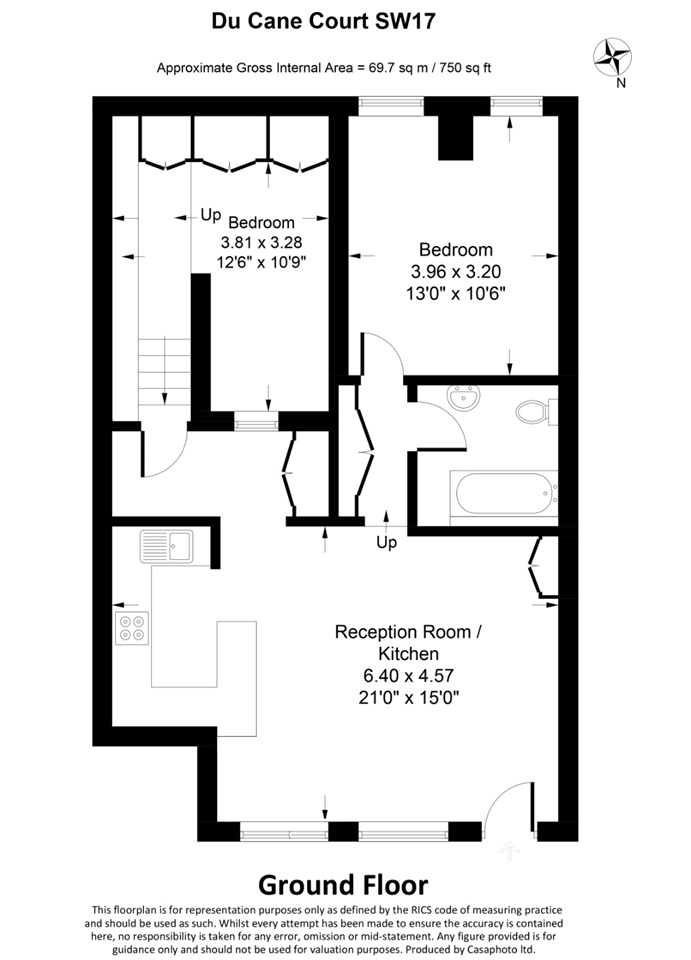 London - 2 Bed Flat, Du Cane Court, SW17 - To Rent Now for £2,000.00 p/m