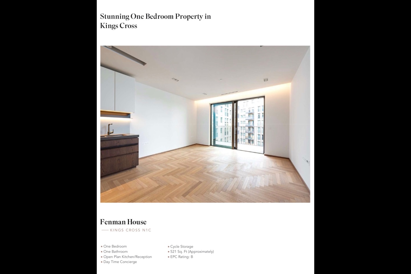 London - 1 Bed Flat, Fenman House, N1C - To Rent Now for £3,300.00 p/m